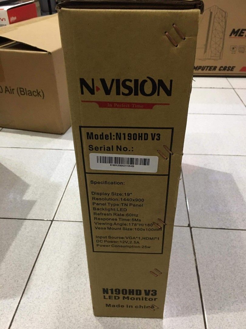 Nvision 19" LED Monitor 60Hz HDMI VGA PC Desktop N190HD V3, Computers ...