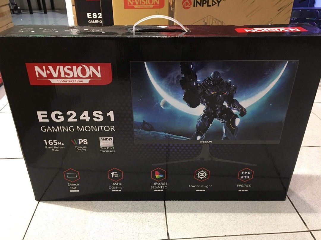 Nvision 23.8" IPS Panel 165Hz LED Gaming Monitor FHD AMD Freesync DP ...