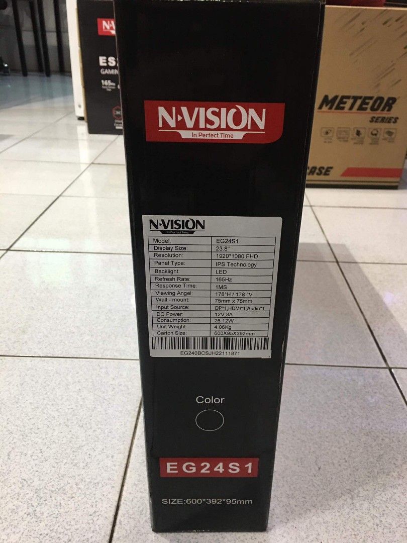 Nvision 23.8" IPS Panel 165Hz LED Gaming Monitor FHD AMD Freesync DP ...