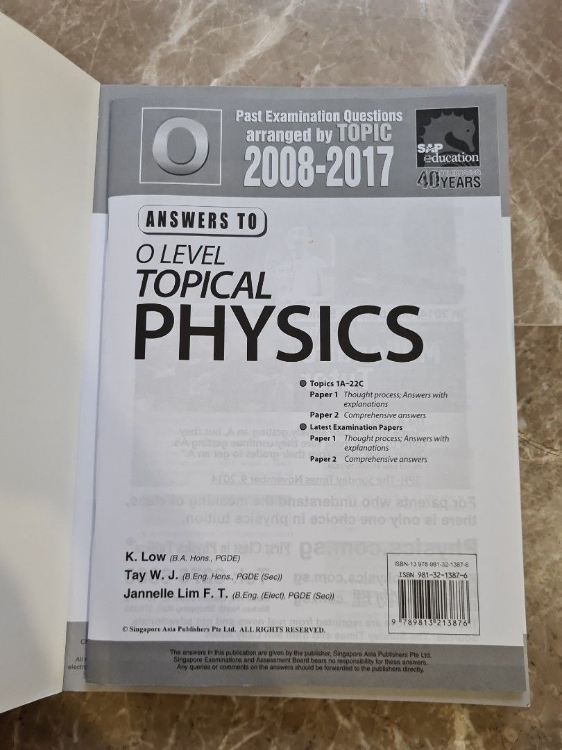 O Level Physics TYS, Hobbies & Toys, Books & Magazines, Assessment ...