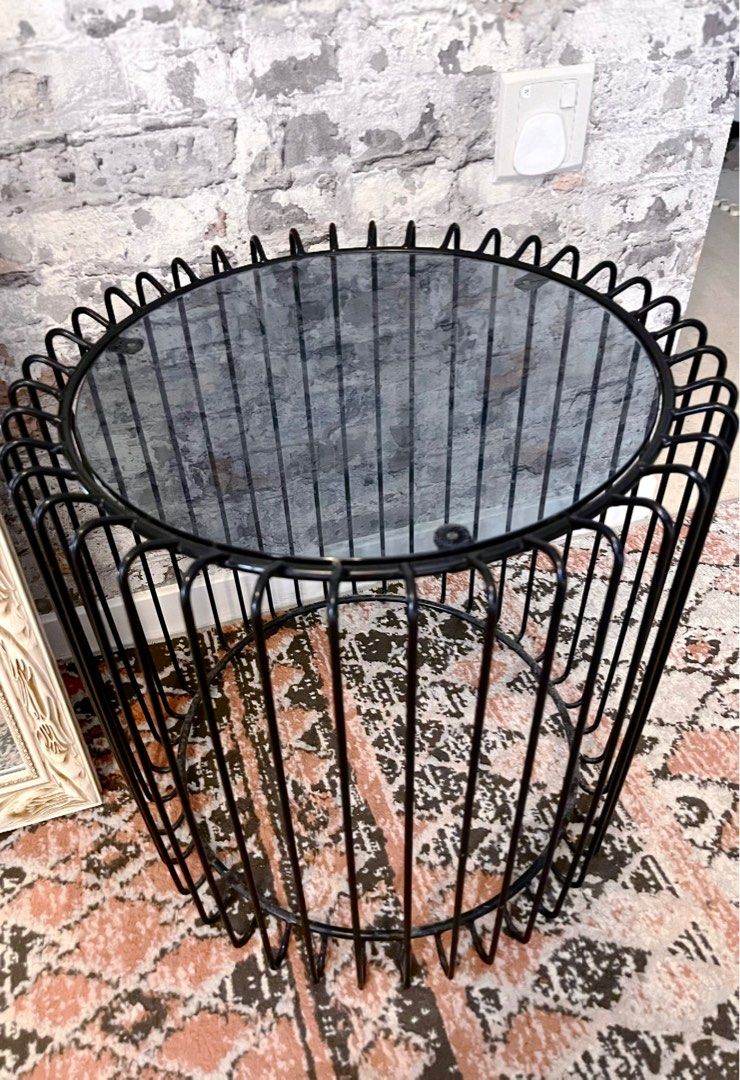 Obsidian cage coffee table, Furniture & Home Living, Furniture, Tables ...