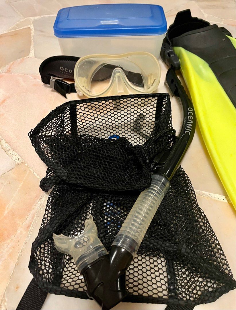 Oceanic Diving Gear (Fins / Mask / Snorkel Set), Sports Equipment ...