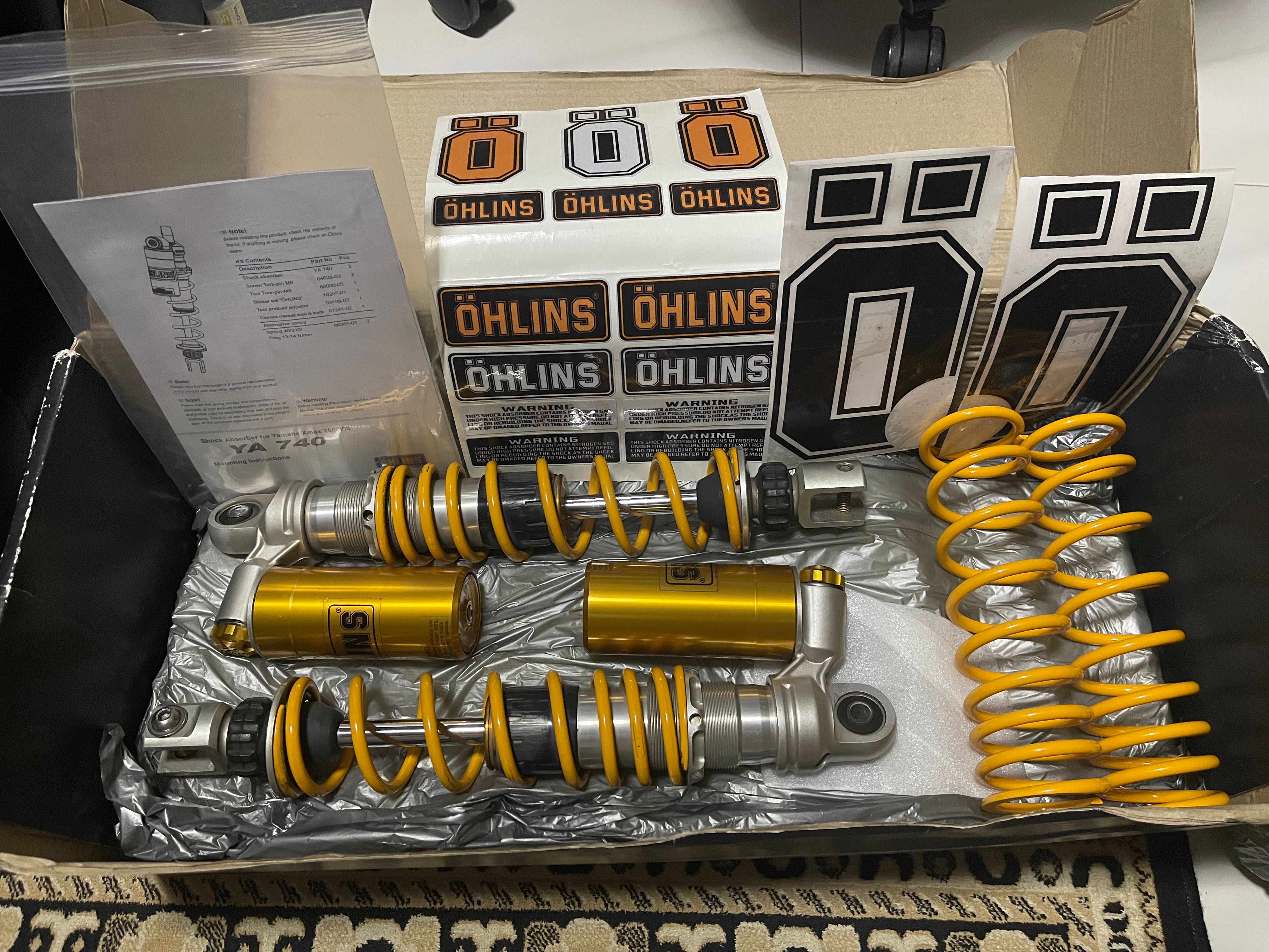 Ohlins ya740 XMAX 300/250, Motorcycles, Motorcycle Accessories on Carousell