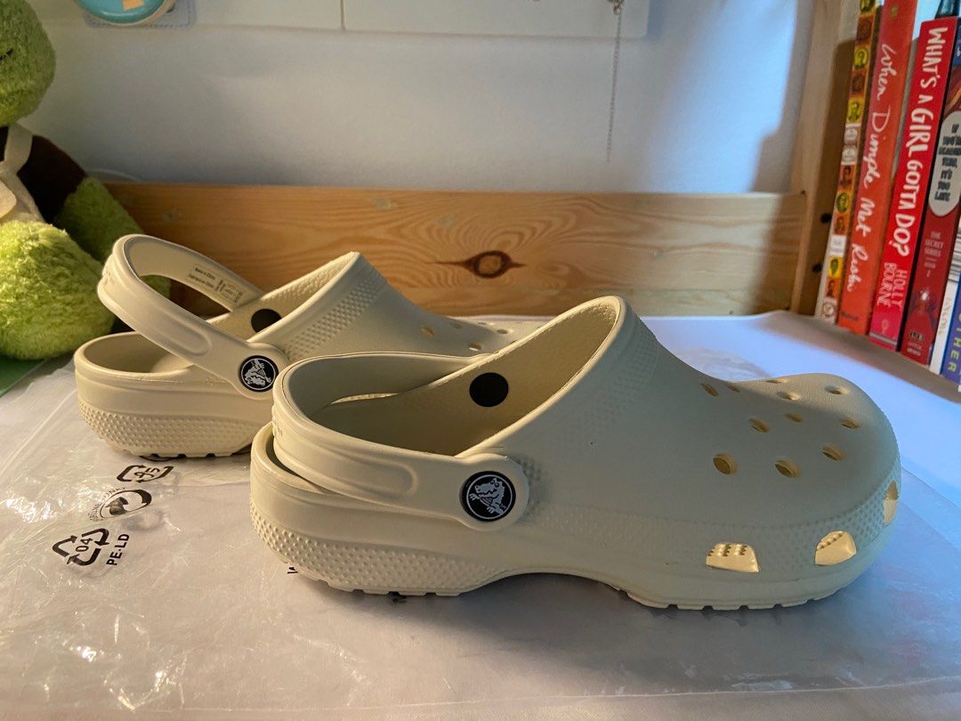 Original Crocs Classic Clog Bone Size W6 Women s Fashion Footwear