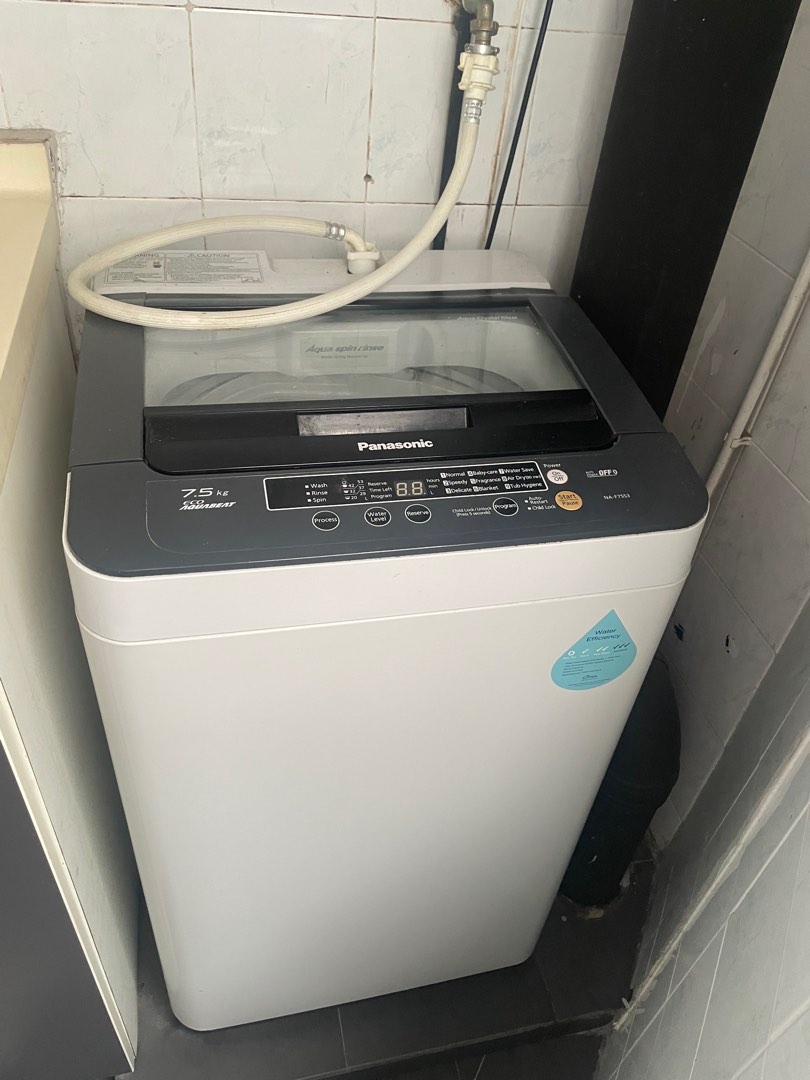 Panasonic washing machine 7.5kg, TV & Home Appliances, Washing Machines ...