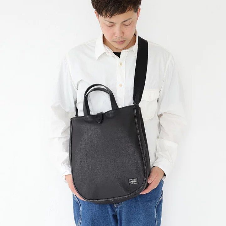 Porter 吉田 日本製側孭袋 CISCO 2WAY TOTE BAG 120-03305 , 男裝, 袋, 小袋 - Carousell