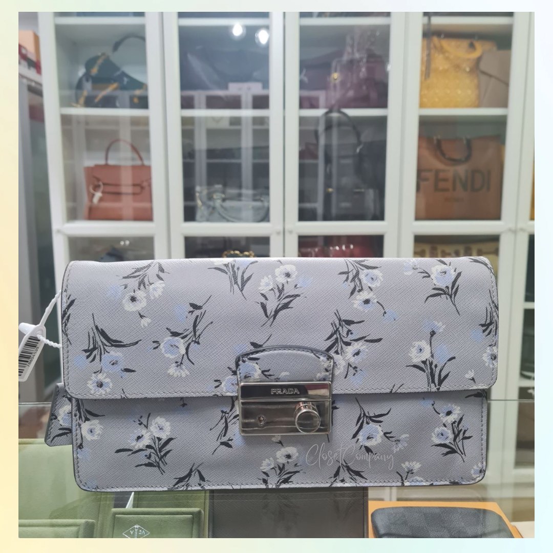 Prada BP658P Saffiano soft Acciaio Clutch, Luxury, Bags & Wallets on ...