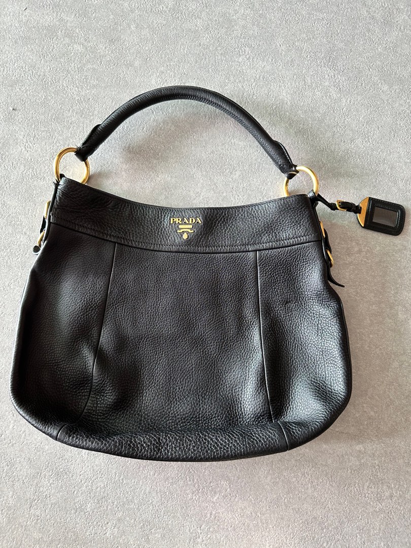 Prada Vitello Daino Leather Shoulder Bag, Luxury, Bags & Wallets on Carousell