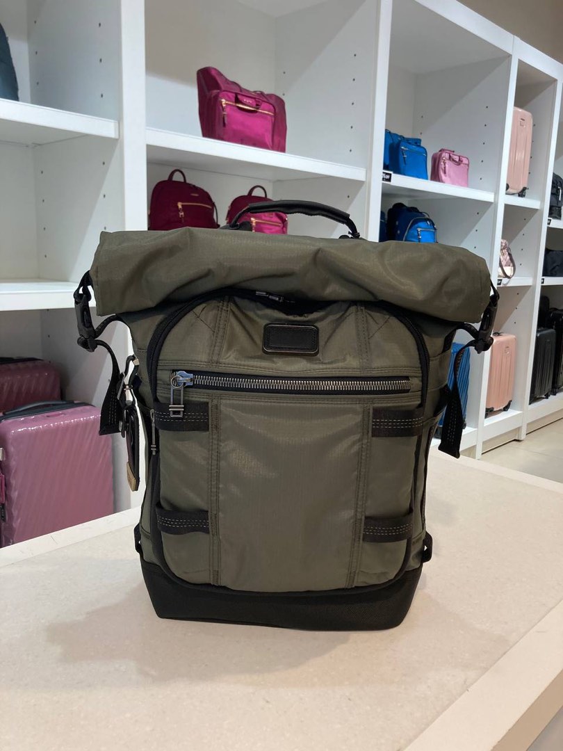 (PREORDER) TUMI ALLY ROLL TOP BACKPACK, Men's Fashion, Bags, Backpacks ...
