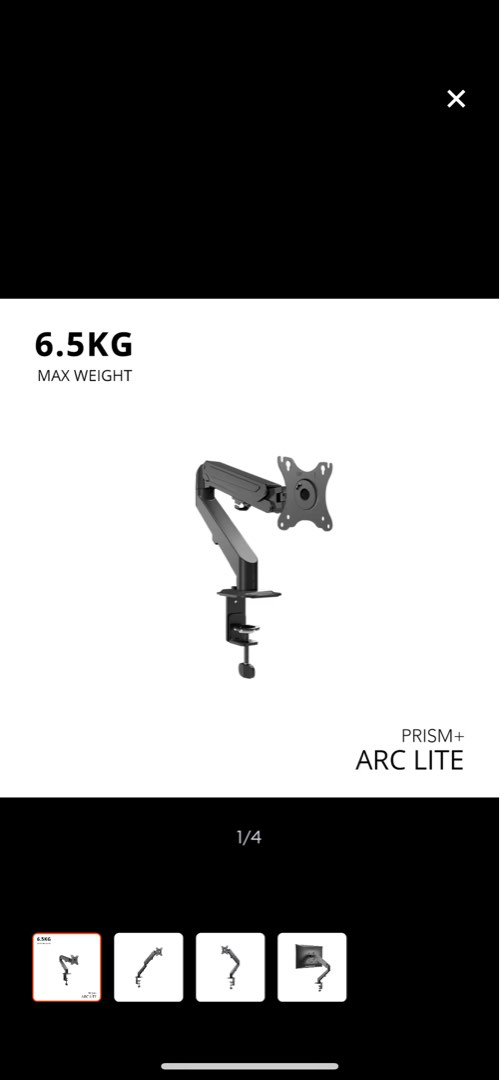 Prism Monitor Arm with box, Computers & Tech, Parts & Accessories ...