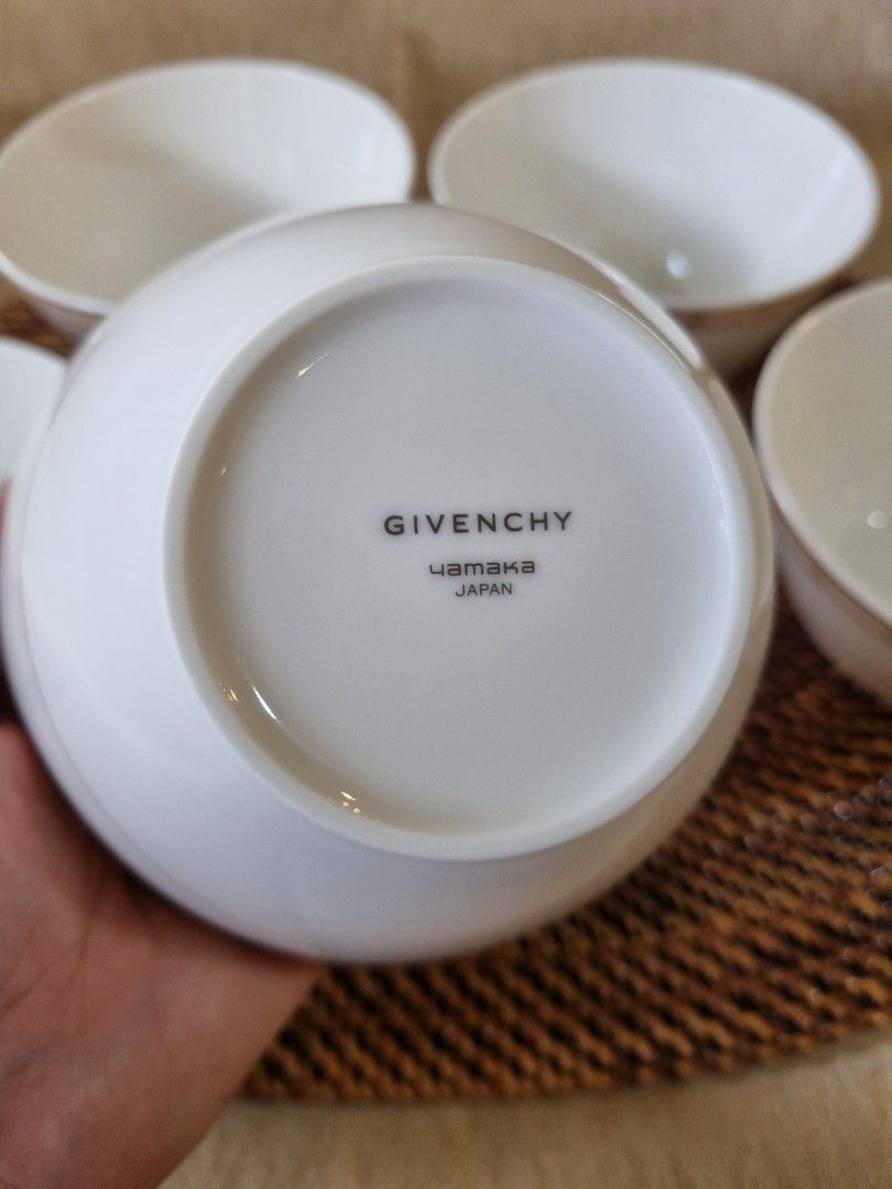 Rare Givenchy Champagne Logo Bowls Set 5pcs, Furniture & Home Living ...