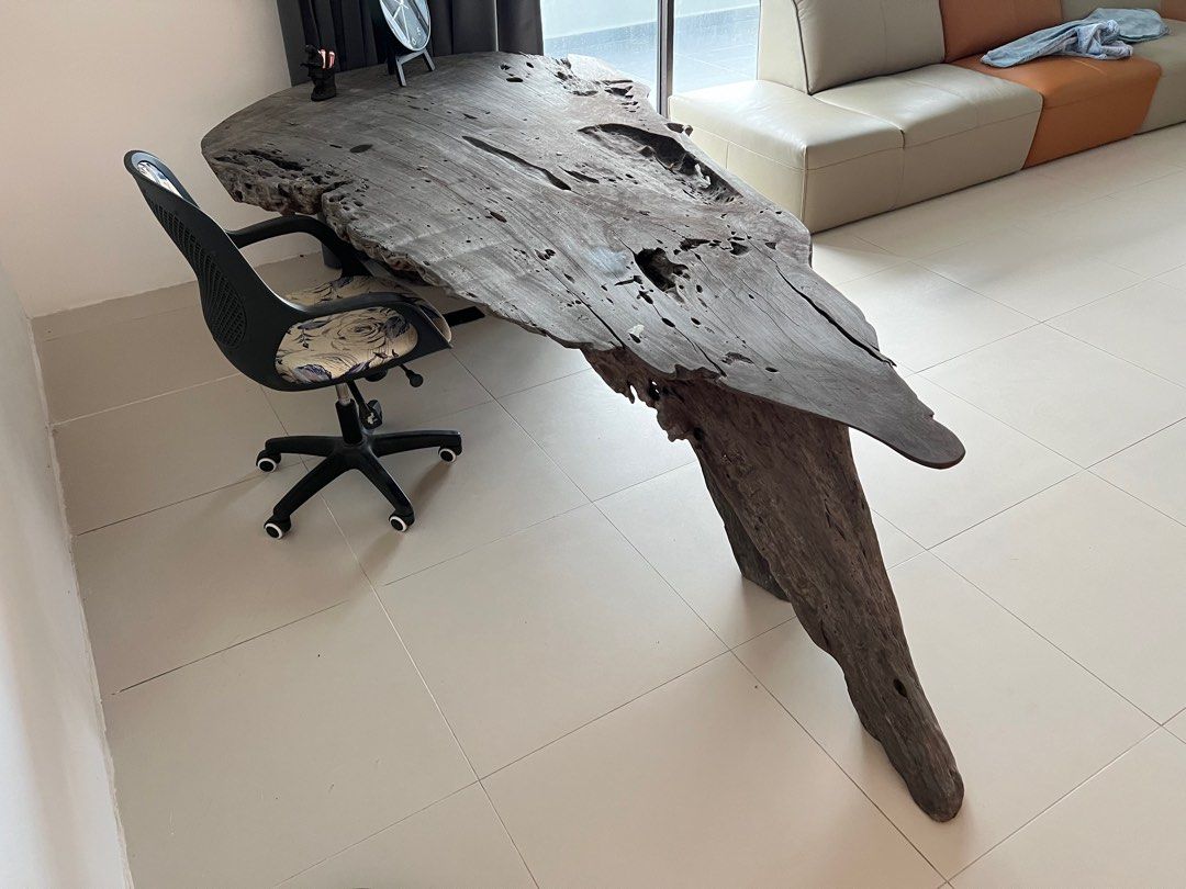 Rare Solid Merbau Wood Table Desk, Furniture & Home Living, Furniture ...