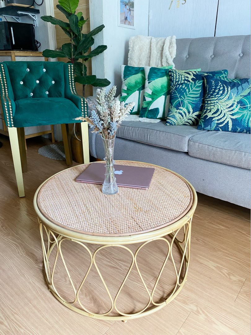 Rattan metal base Center table from Australia, Furniture & Home Living ...