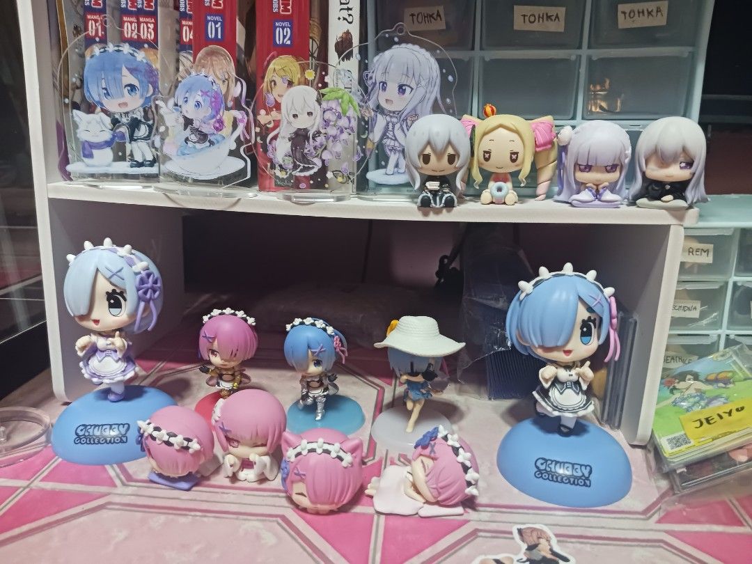 RE ZERO CHIBI FIGURES REM RAM EMILIA ECHIDNA BEATRICE, Hobbies & Toys ...