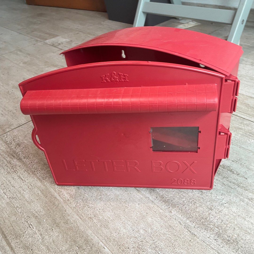 Red Plastic Letter Box - Good for Ang Bao Box, Furniture & Home Living ...