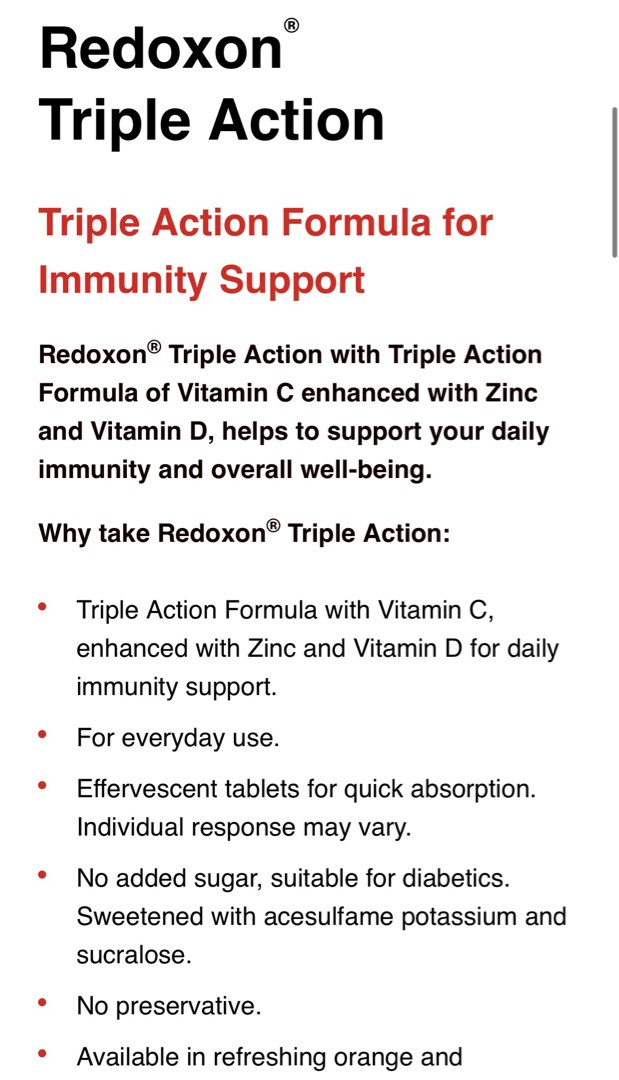 Redoxon Triple Action and Digital Thermometer, Health & Nutrition ...