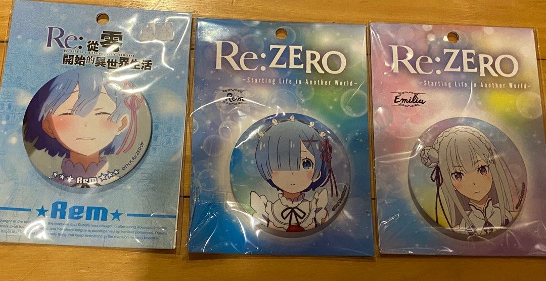 Re:Zero Keychains/Badges, Hobbies & Toys, Memorabilia & Collectibles ...