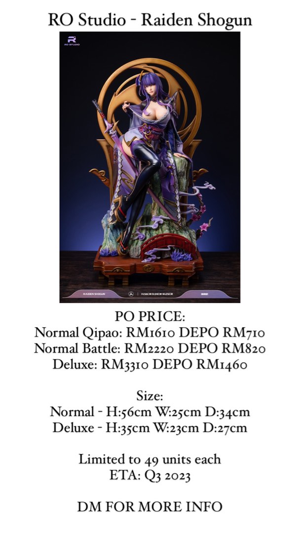 RO Studio - Raiden Shogun, Hobbies & Toys, Toys & Games on Carousell