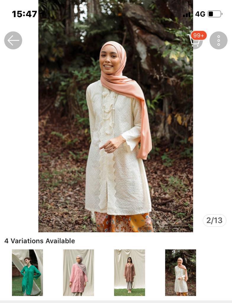 Rokiah kebarung raya, Women's Fashion, Muslimah Fashion, Baju Kurung ...