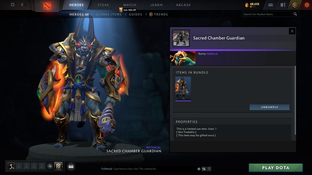 Sacred Chamber Guardian Dota 2 Diretide 2022 Collector's Cache, Video ...