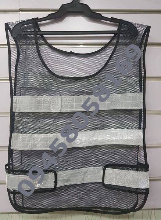 Safety Vest Net Type Black Silver Reflector, Commercial & Industrial ...