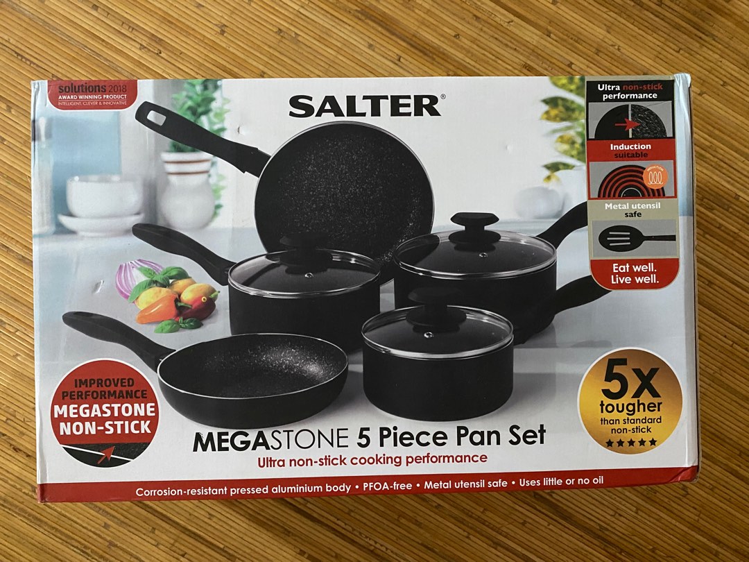 Salter 5 Piece Pan Set, Furniture & Home Living, Kitchenware ...