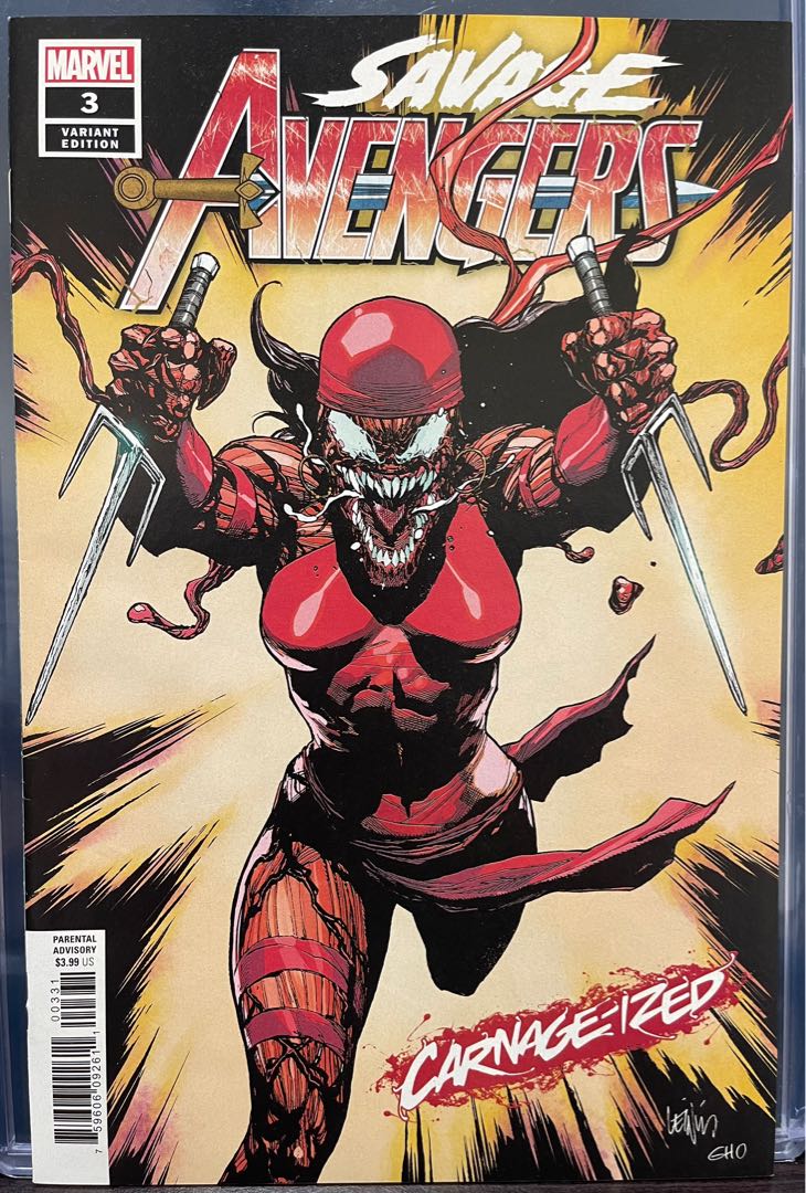 SAVAGE AVENGERS #3 ( CARNAGE-IZED ELEKTRA VARIANT ) - MARVEL COMICS ...