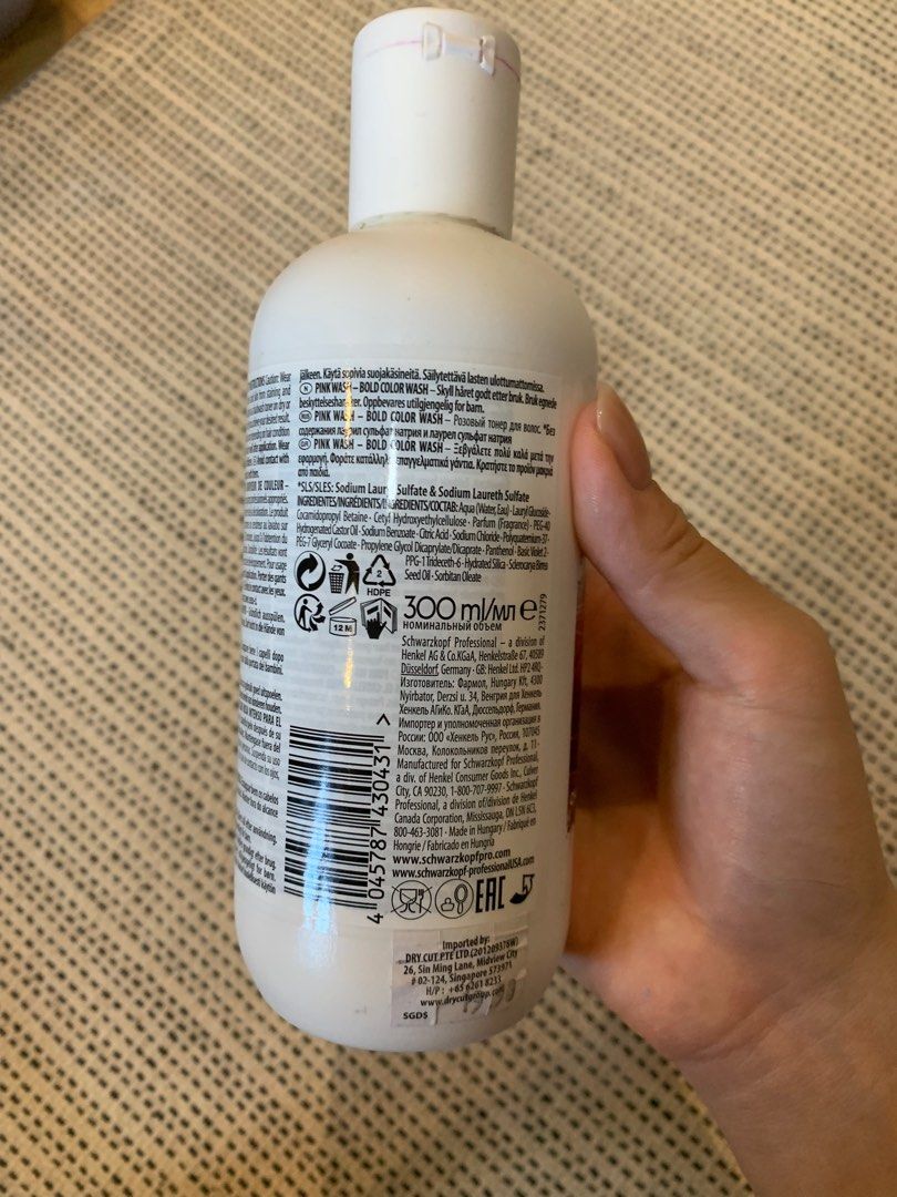 Schwarzkopf pink wash pink color Hair Shampoo, Beauty & Personal Care ...