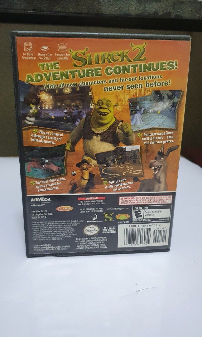 Shrek 2 Gamecube (Nintendo GC, Ntsc), Video Gaming, Video Games ...