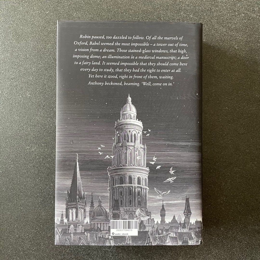 Signed Waterstones Babel by R.F. Kuang with black sprayed edges ...