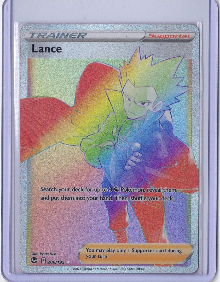 Silver Tempest Rainbow Rare Lance 206/195, Hobbies & Toys, Toys & Games ...