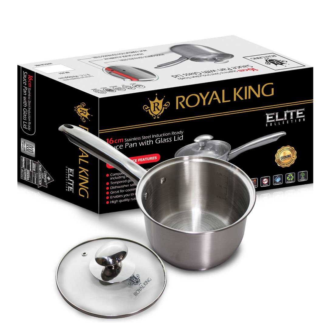 Stainless Steel Induction Ready Sauce Pan with Glass Lid, Furniture ...