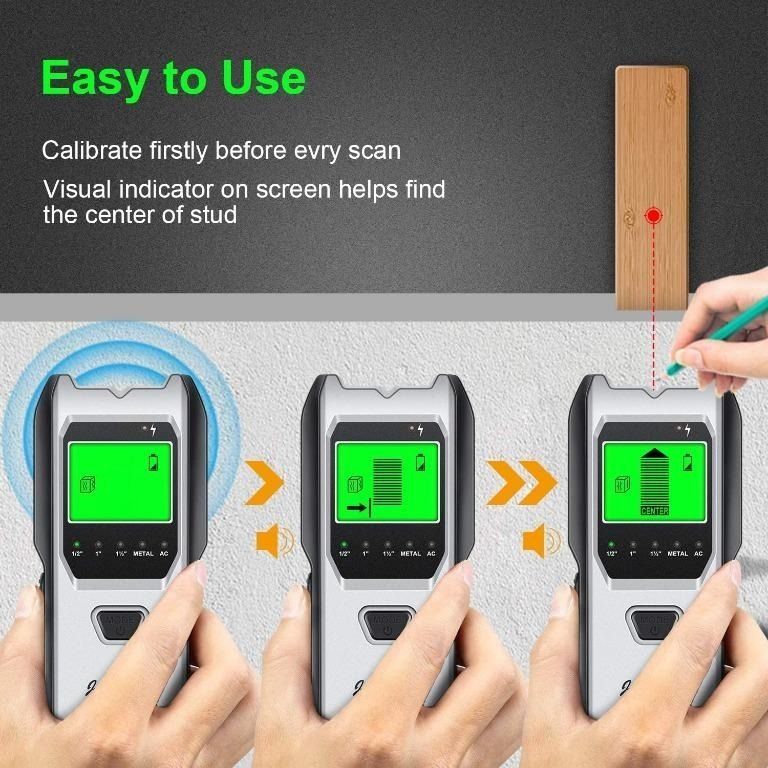 Stud Finder Wire Detector- Stud Detector Mutifunction Wall Scanner with ...