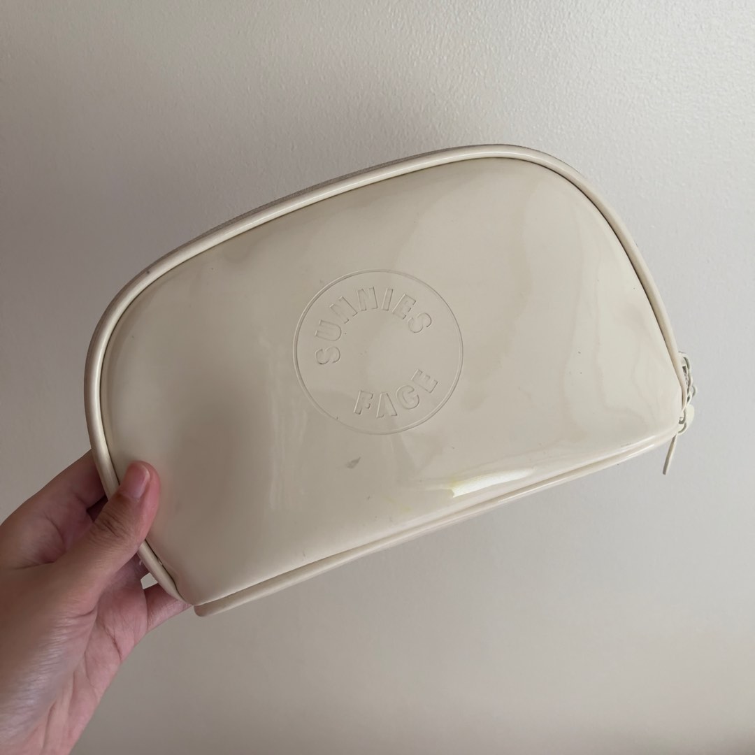 Sunnies Face Patent Pouch in Cream, Women's Fashion, Bags & Wallets ...