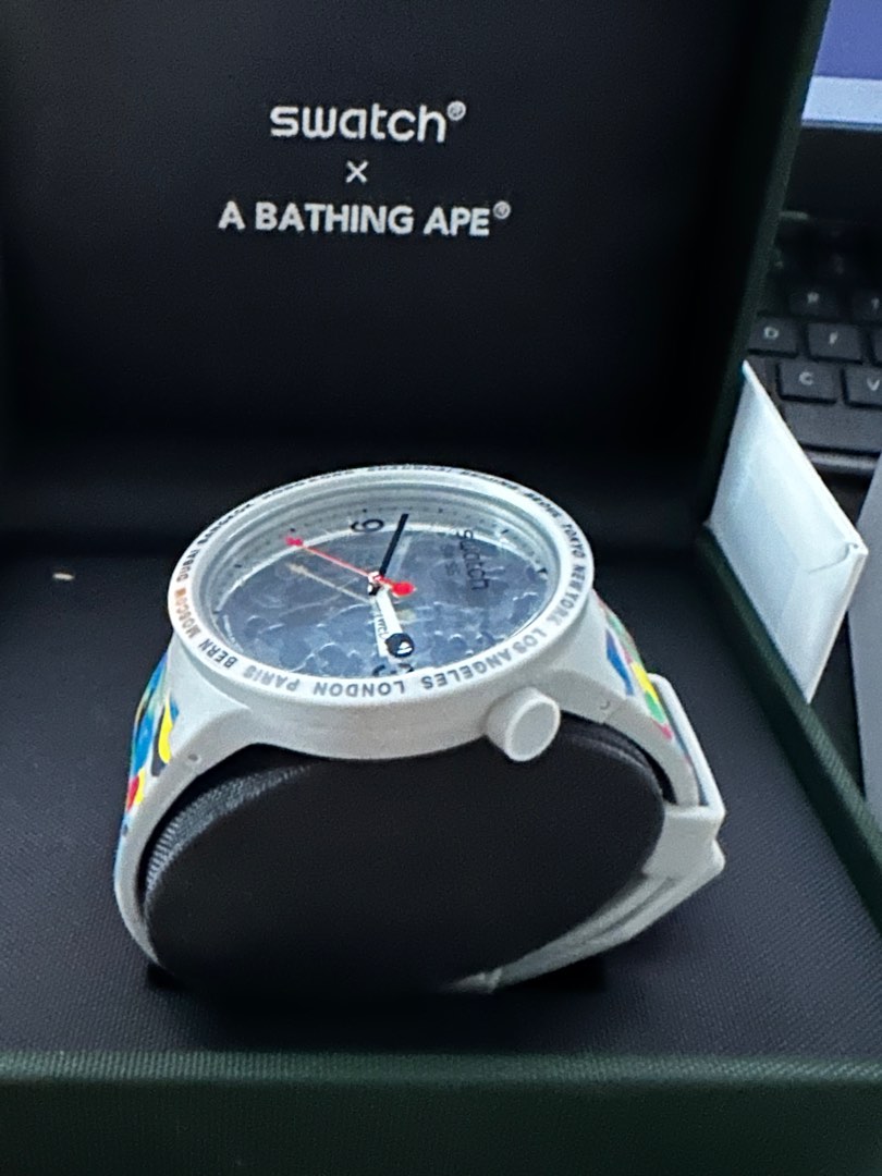 Swatch x bape, Luxury, Watches on Carousell
