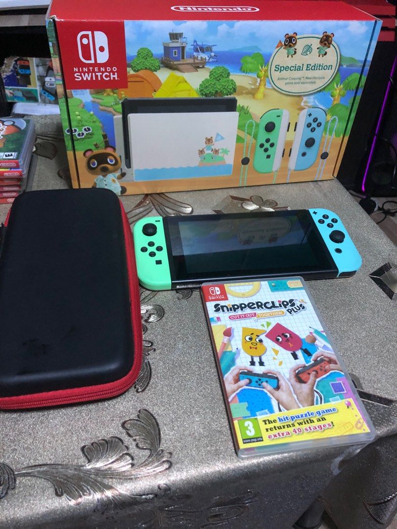 switch v2 animal crossing edition, Video Gaming, Video Game Consoles ...