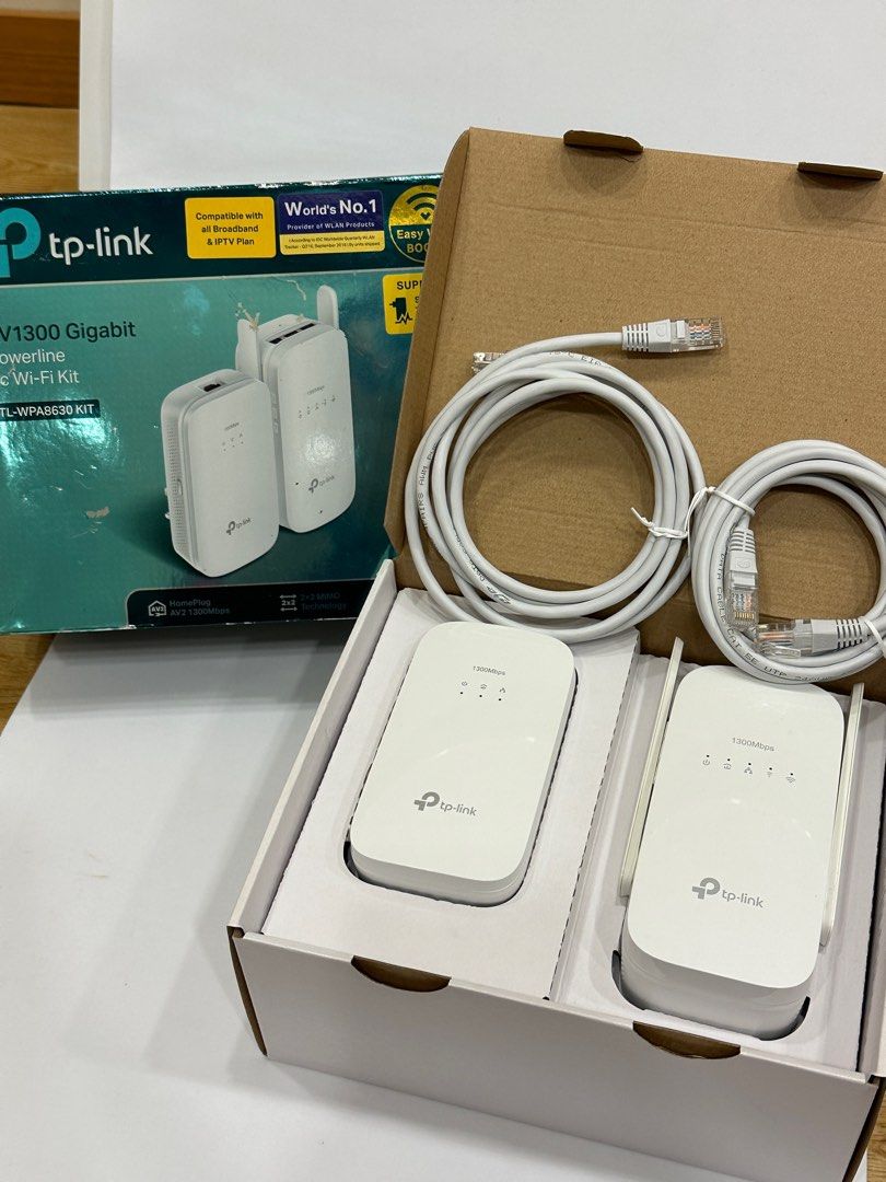 TP-Link TL-WPA8630 KIT AV1200 Gigabit PowerLine AC1350 Wi-Fi Kit, Computers & Tech, Parts ...