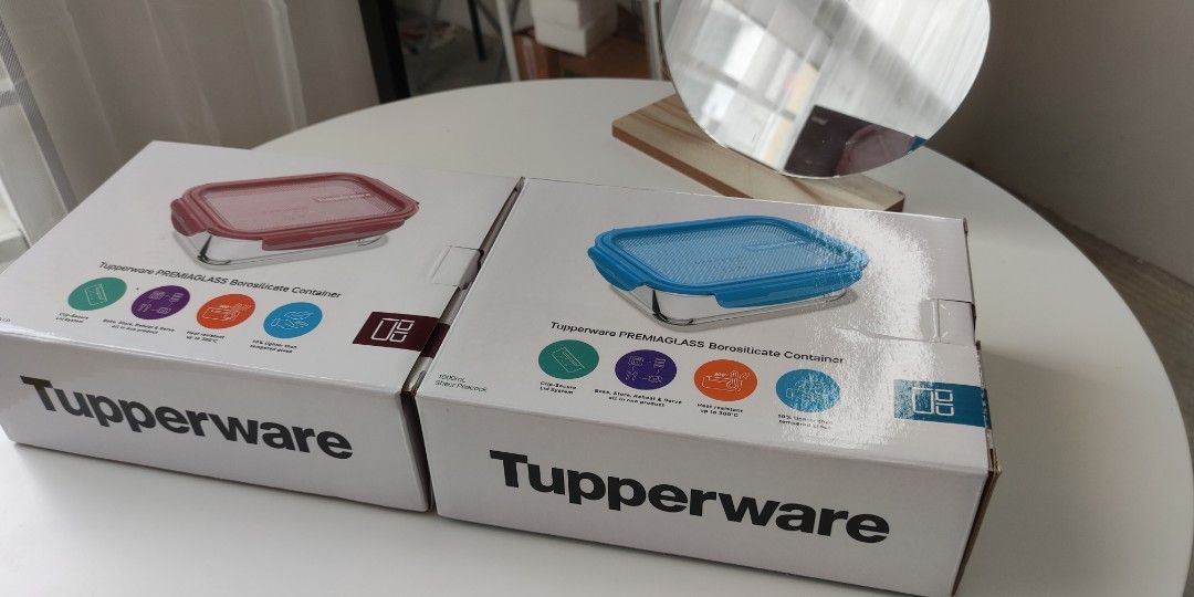 Tupperware Brand- Glass Lunch box, TV & Home Appliances, Kitchen ...