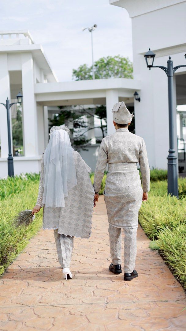 VEIL GREY Nikah/Sanding (1Meter), Women's Fashion, Muslimah Fashion ...