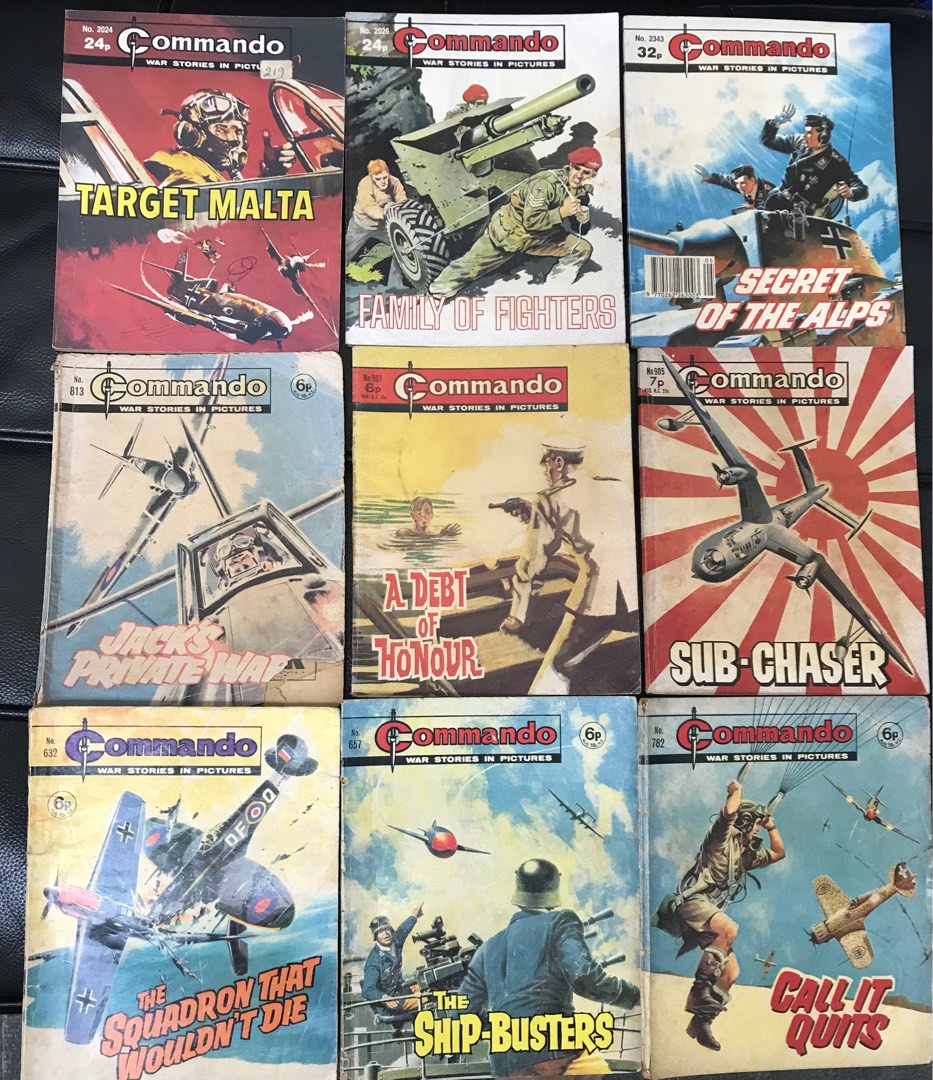 Vintage commando war comics, Hobbies & Toys, Books & Magazines, Comics ...