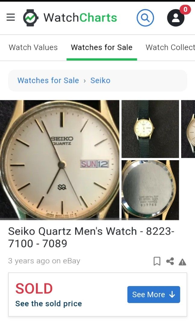 Vintage Seiko Gold Tone Quartz Watch with day date function, Luxury, Watches on Carousell