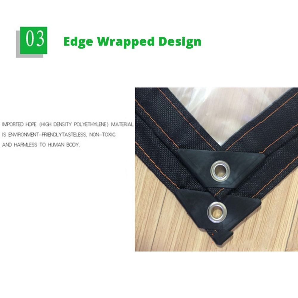 Waterproof Tarpaulin Sheet Transparent Rainproof Cloth for Gardening ...