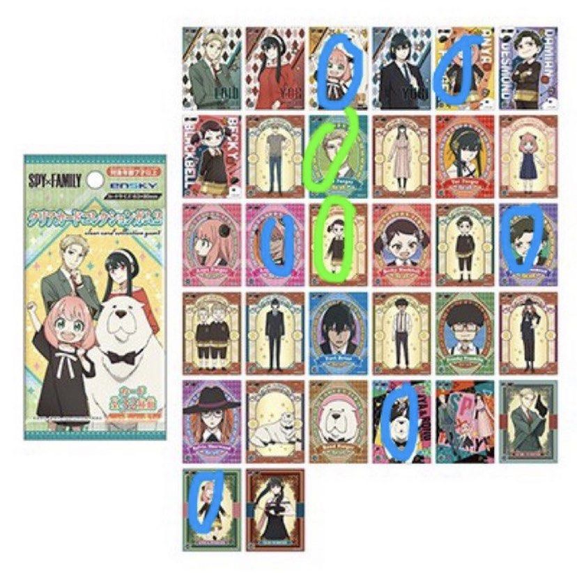 wts spy x family anya loid betty trading cards and badge merch, Hobbies ...