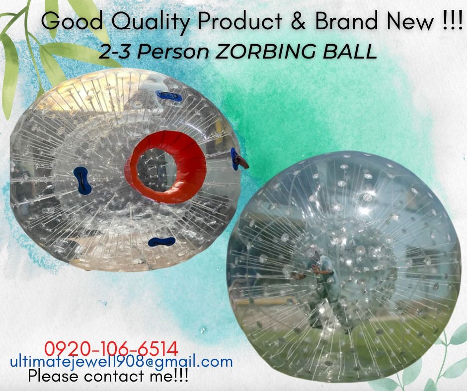 Zorbing Ball 2-3 Person - Transparent Inflatable Body Zorb Ball Good ...