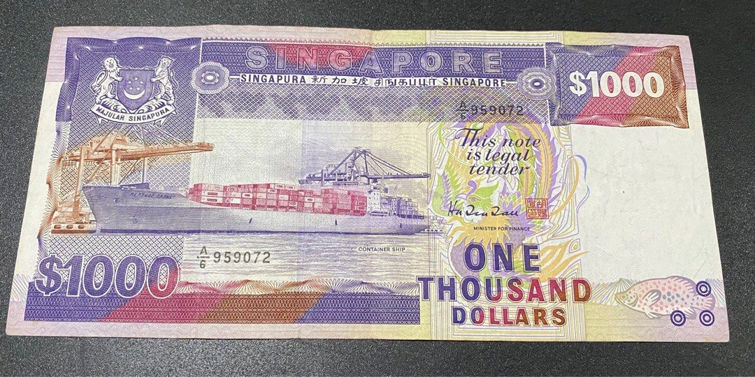 $1000 Singapore old notes ship, Hobbies & Toys, Memorabilia ...