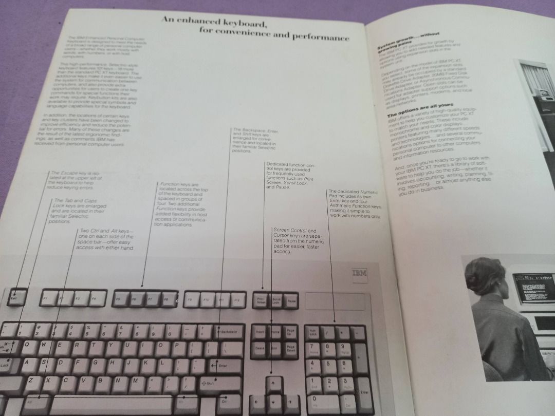 1986 IBM 電腦廣告單張 IBM Personal Computer XT Catalogue 懷舊紙品, 興趣及遊戲, 書本 & 文具 ...