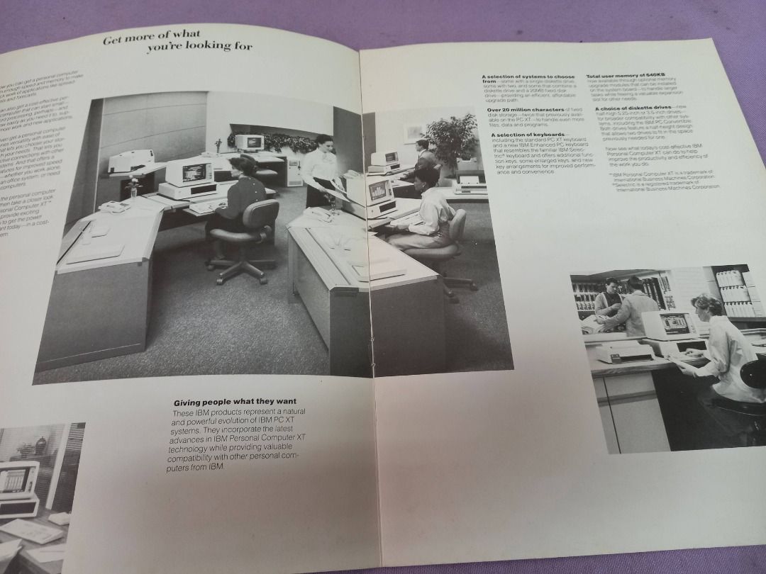 1986 IBM 電腦廣告單張 IBM Personal Computer XT Catalogue 懷舊紙品, 興趣及遊戲, 書本 & 文具 ...