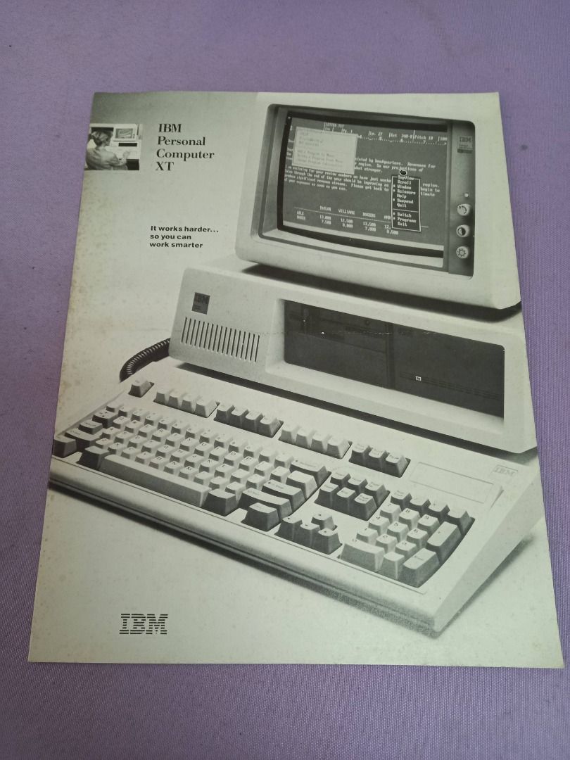 1986 IBM 電腦廣告單張 IBM Personal Computer XT Catalogue 懷舊紙品, 興趣及遊戲, 書本 & 文具 ...