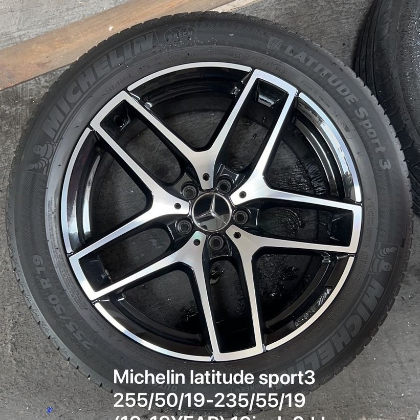 19" Mercedes Benz GLC Original rims & Michelin Latitude Sport 3 tyres (staggered), Car ...