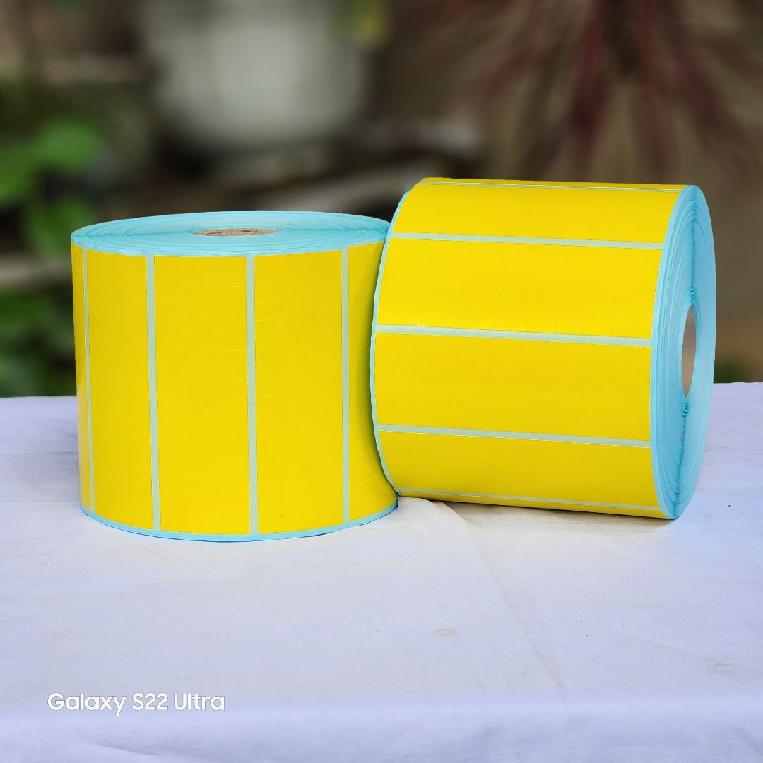 32mm x 32mm Solid Yellow Satin Barcode Labels, Computers & Tech, Office ...